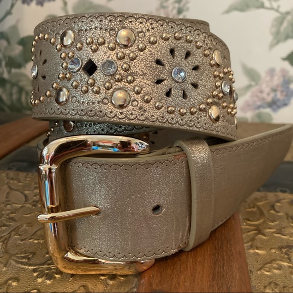 Accessories | Gold Rhinestone Bling Belt | Poshmark
